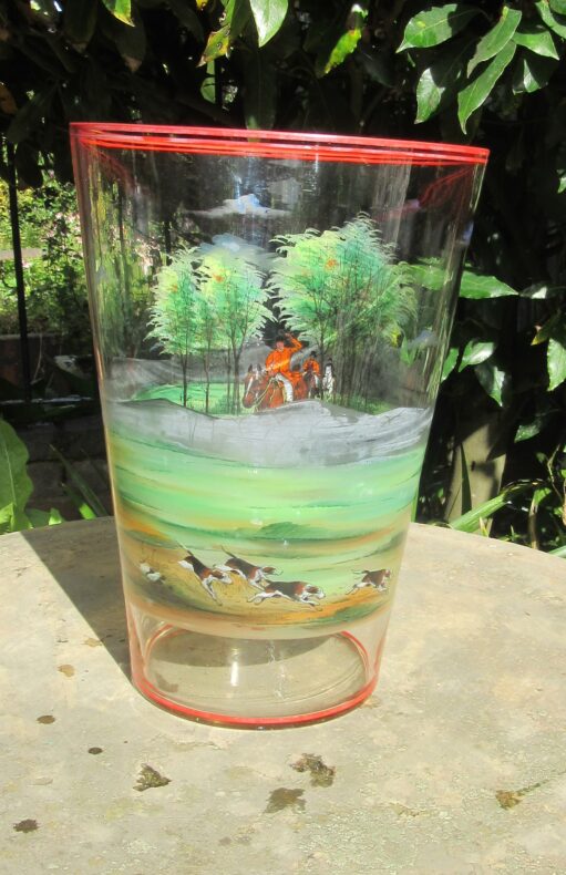 LARGE 1920s ENGLISH HUNTING GLASS VASE – Shaun King Antiques